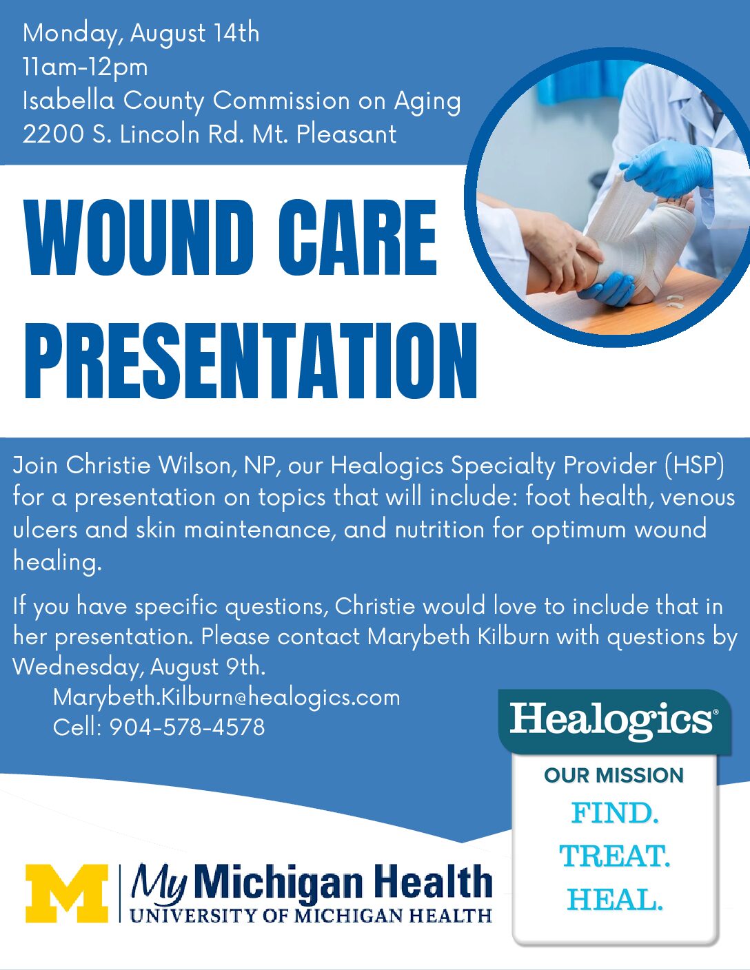 Wound Care Presentation – Isabella County Michigan